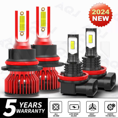 For Chevrolet Cobalt 2005-2010 LED Headlight Hi-Lo Beam Fog Light Bulbs ...