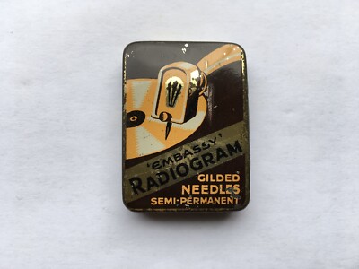 C1930s VINTAGE ‘EMBASSY’ RADIOGRAM GILDED NEEDLES SEMI-PERMANENT ...