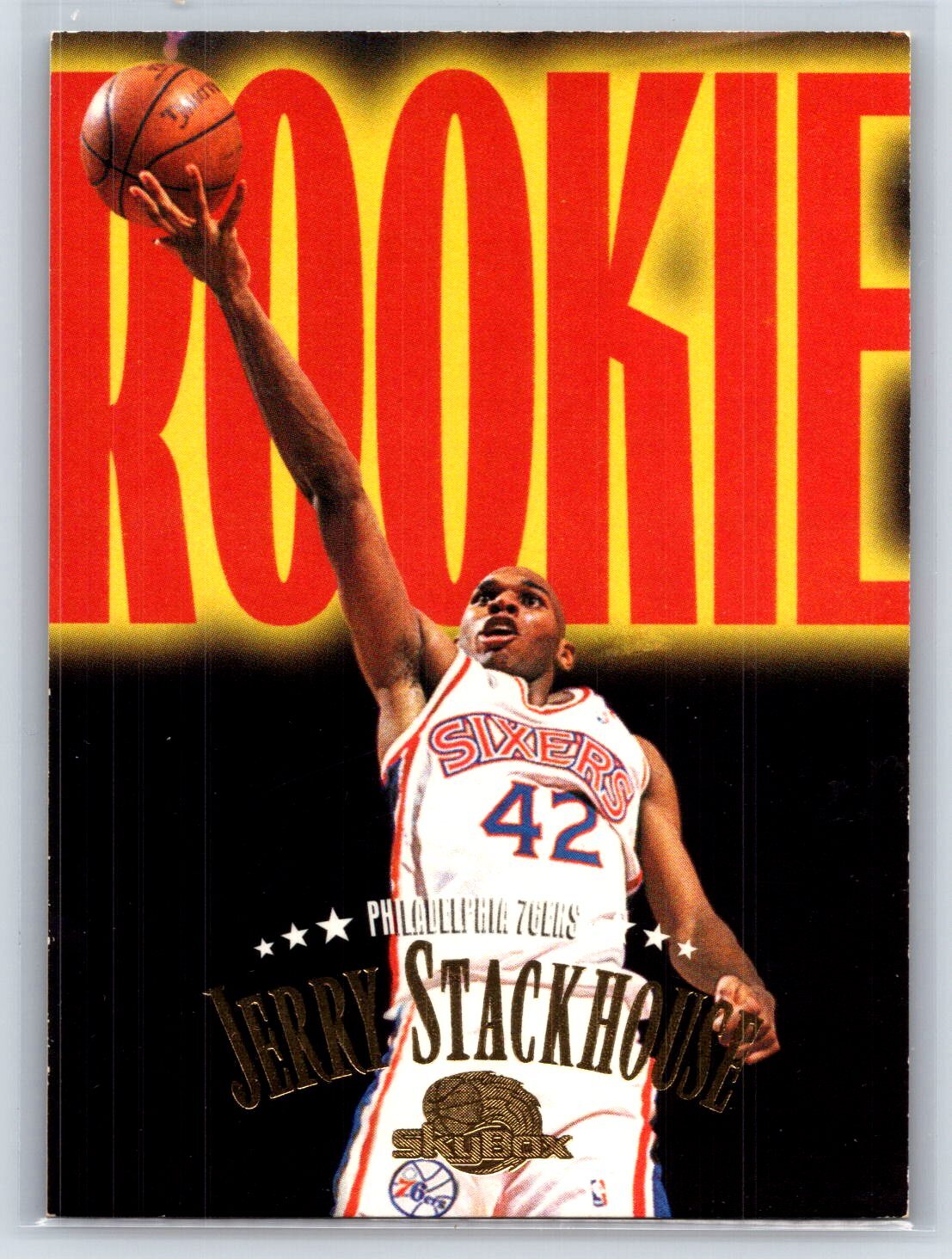 1995 SkyBox #235 Jerry Stackhouse Philadelphia 76ers ROOKIE CARD | eBay