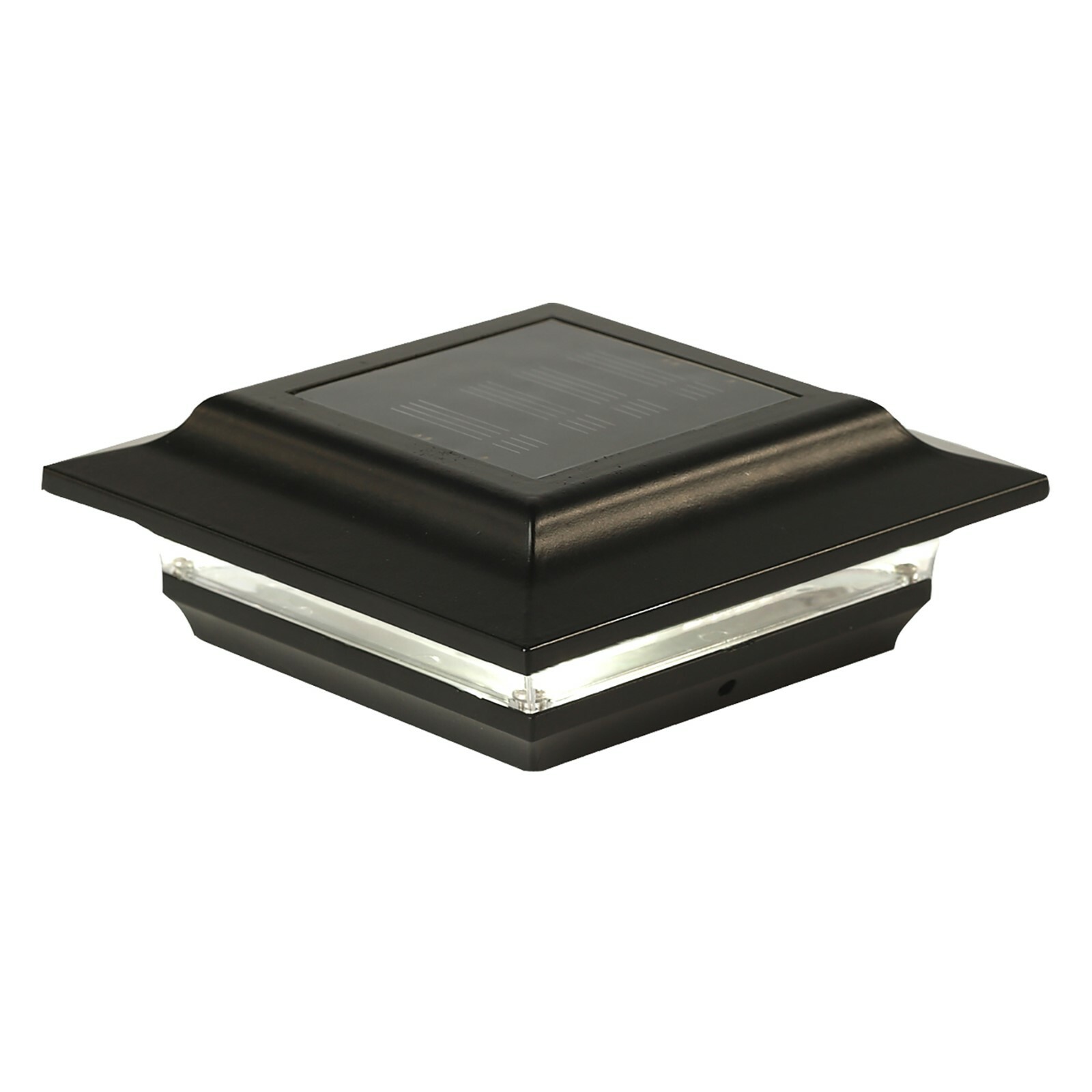 6 PACK 5x5 BLACK ALUMINUM IMPERIAL SOLAR POST CAP LED LIGHTS PVC VINYL ...