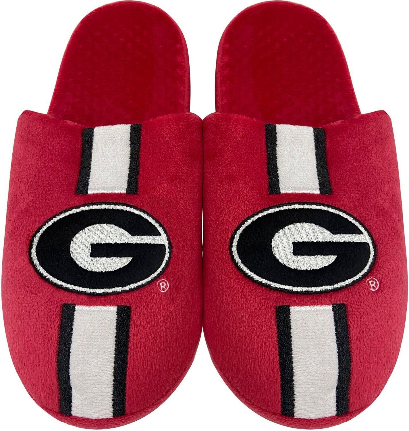 University of Georgia Team Stripe Red Bulldog Slippers Size L NWT | eBay