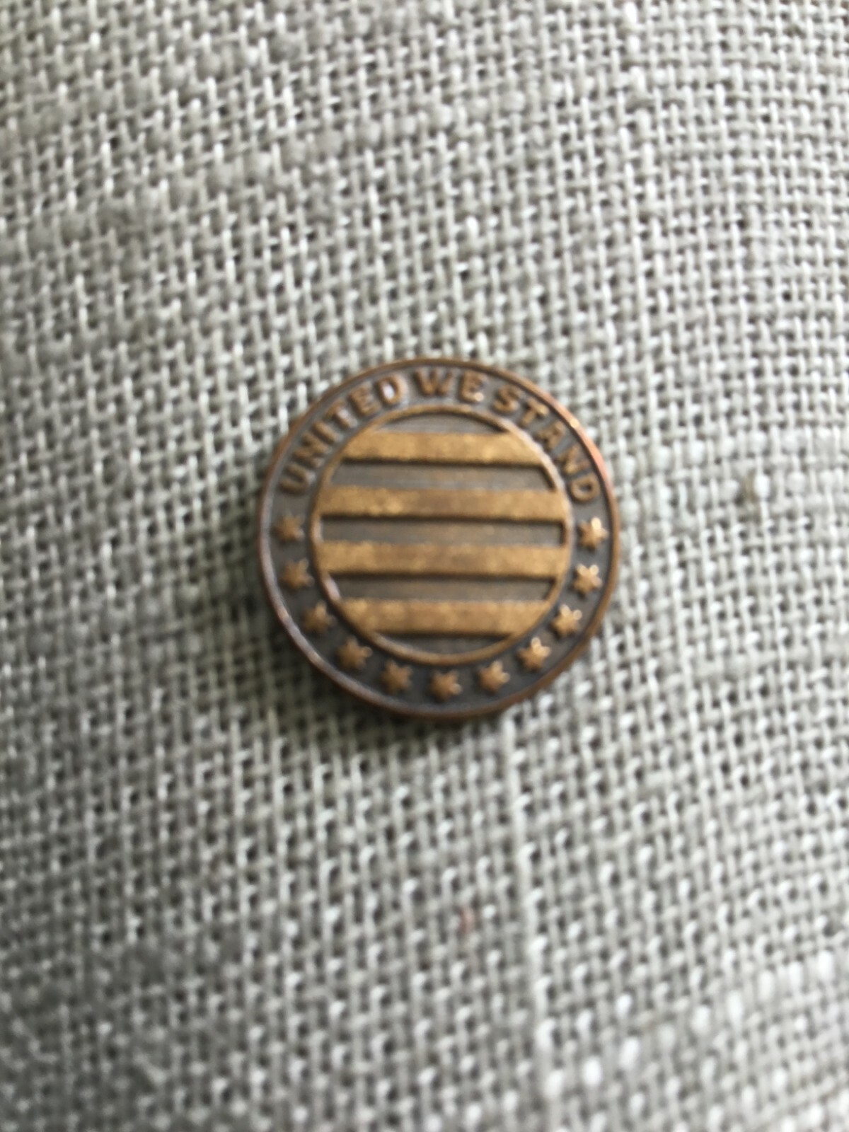 Jostens “United We Stand” 9-11 Memorial Brass Pin. 9 Bars & 11 Stars ...