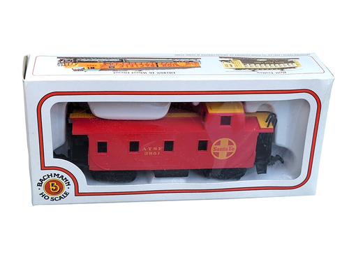 BACHMANN SANTA FE ATSF 3851 RED CABOOSE w/ YELLOW CATWALK - HO Scale ...