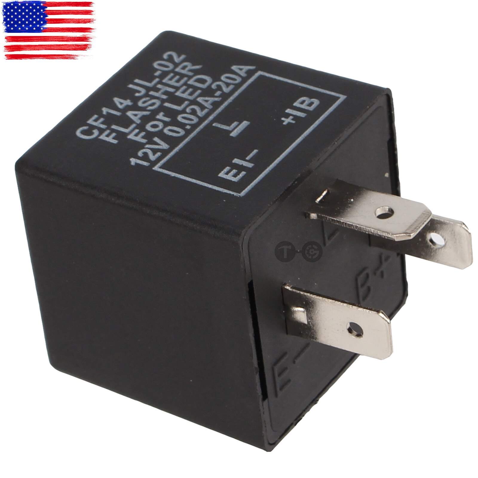 3-Pin Car Flasher Relay Fix LED Light Turn Signal Hyper Flash CF14 JL ...
