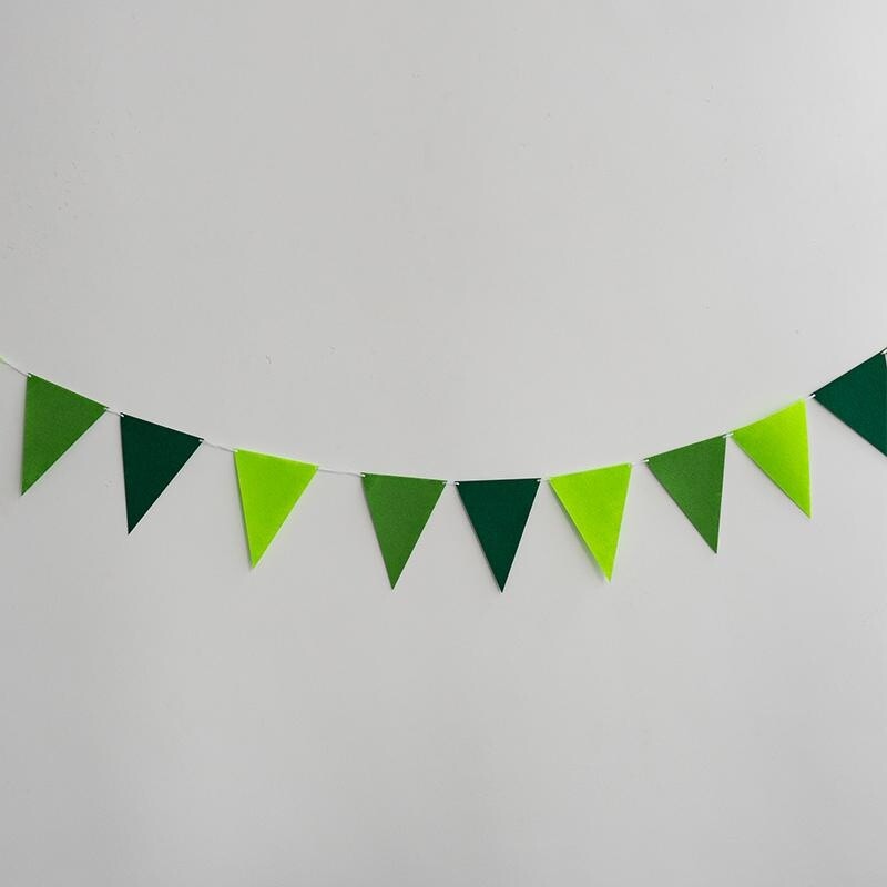 8.2ft 12Pcs Triangle Flags Felt Pendant Banner Birthday Party Festival ...