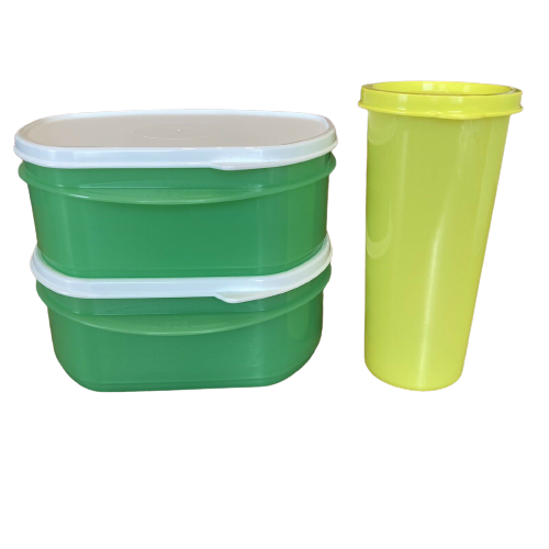 Tupperware Green Lunch Set Containers and 12 oz Tumbler Cup | eBay