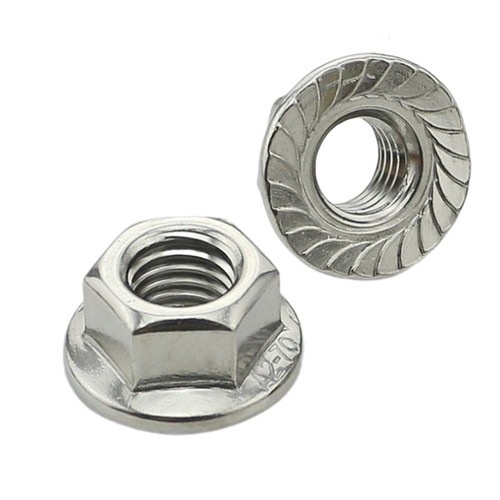 M4 Flange Nuts Flanged Serrated Hex Nut Stainless Steel 304 Lock Metric ...
