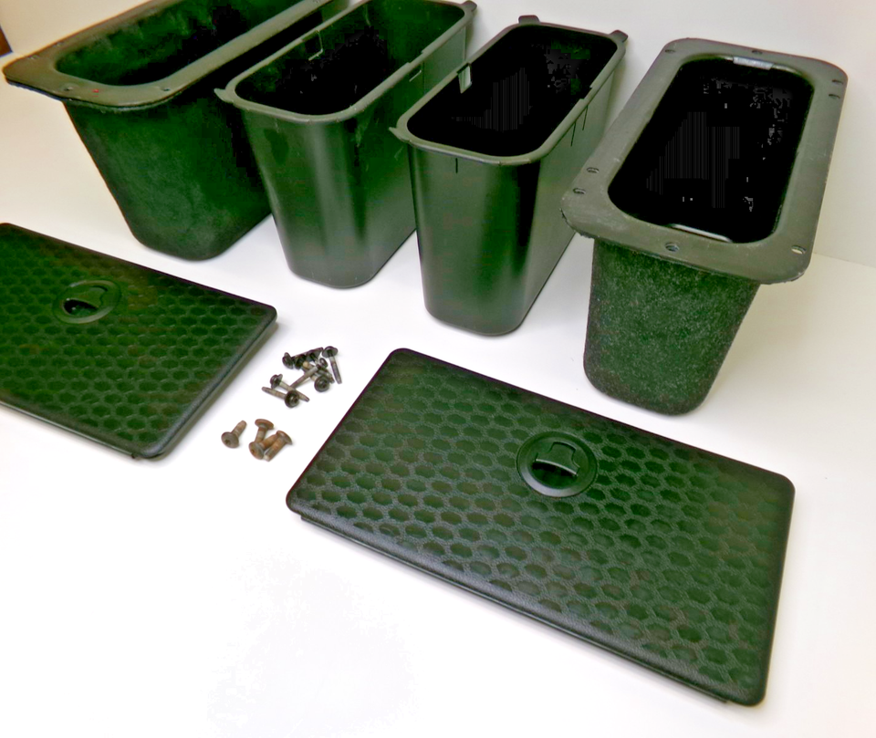 2013-2018 2019-2025 Dodge Ram Rear Floor Storage Bin Compartment Set ...
