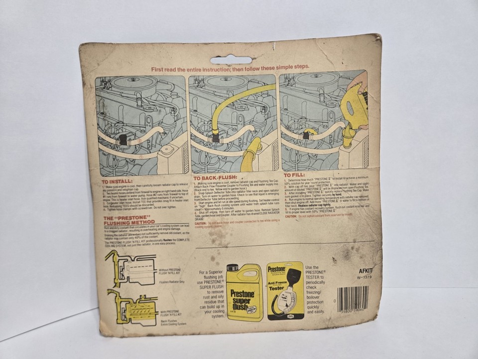 Prestone Products AF-KIT-6 Flush 'N Fill Radiator Cleaner Kit, New ...