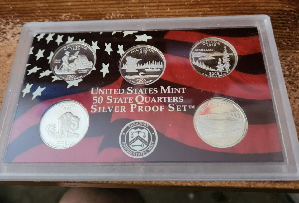 2005 s 5-piece silver quarter proof set | eBay