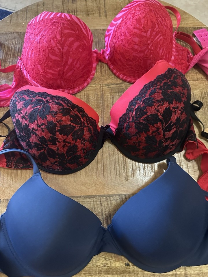 Lot Of 3 Size 38C Women’s Bras 2 Mix & Co. Blue Laura Ashley | eBay