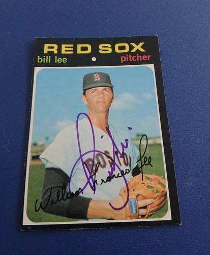 WILLIAM BILL LEE BOSTON RED SOX 1971 TOPPS IP/TTM AUTOGRAPH AUTO | eBay