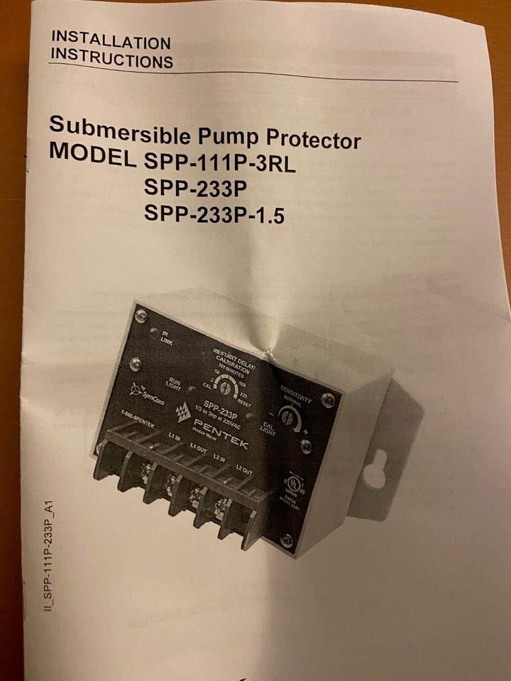 New Pentek Pentair Submersible Pump Protector SPP-233P | eBay