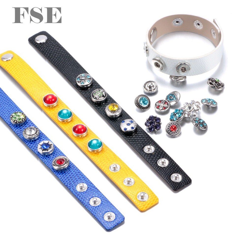 Wholesale Mix 12mm Snap Button Mini Rhinestone Snap Charms For 12mm ...