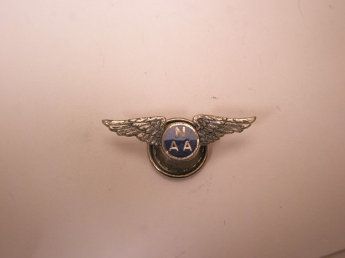 NAA Wings STERLING SILVER Vintage SCREWBACK Tie Tack Lapel Pin pilot ...
