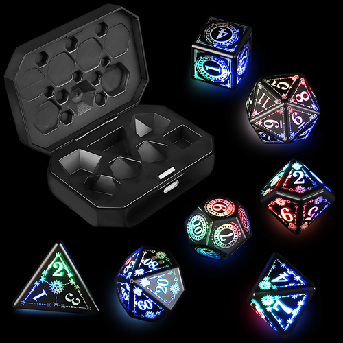 Light Up LED Dice Set Shake To Glowing DND Dice For Role Playing ...