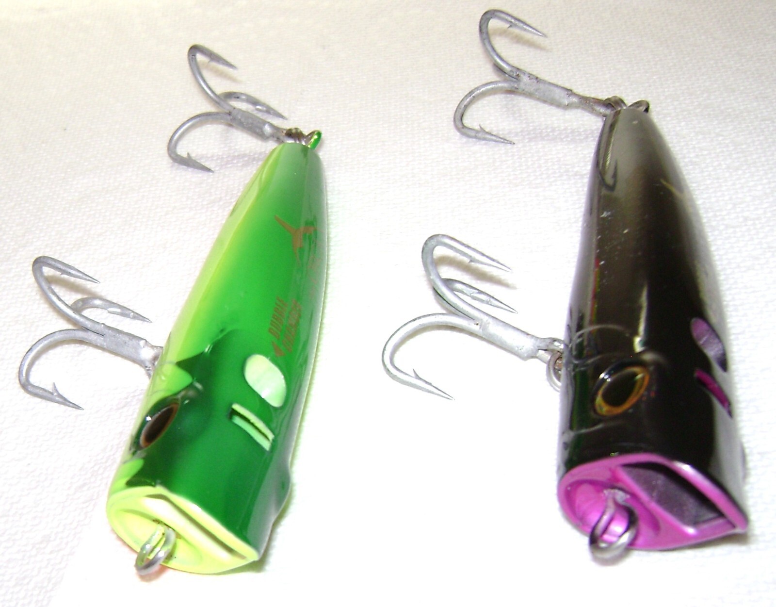 2 SHIMANO POP ORCA LURES 120mm BLACK GREEN CHARTREUSE COLORS 1.8 OUNCES ...