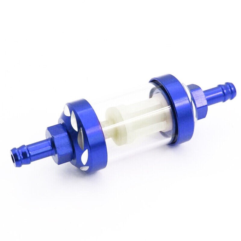 5/16" 8m Inline Reusable Motorcycle Glass Fuel Filter Gas Petrol Screen ...