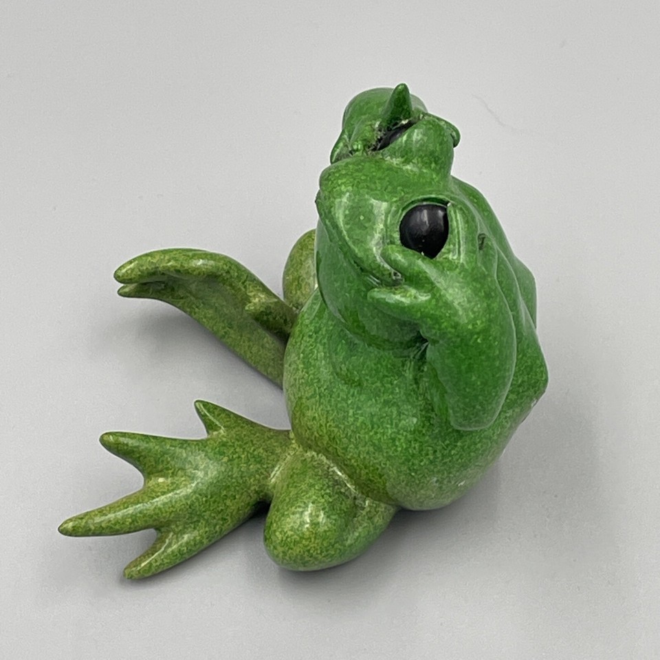 Kittys Critters Frog See No Evil Green Retired Figurine Collectable No Issues | eBay