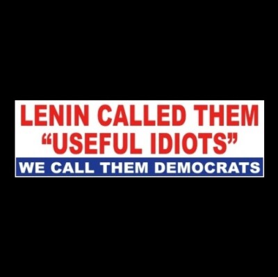 "LENIN CALLED THEM USEFUL IDIOTS - WE CALL THEM DEMOCRATS" Anti Liberal ...