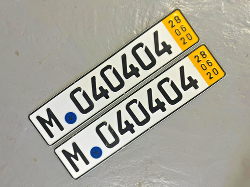 Germany License plate M - München Bayern Munich Deutsch Federal State ...