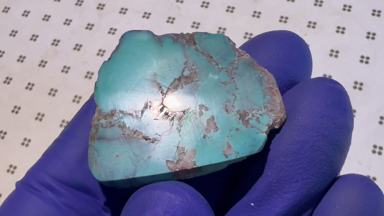 Bisbee Turquoise Rough - RARE A+ Green Tint - BIG 37mm - AZ Gemologist ...