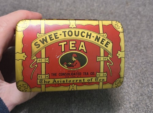 Vintage Swee Touch Nee Tea Metal Hinged Tin Box The Aristocrat Of Tea ...