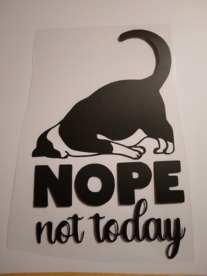 Nope Not Today Cat Decal | eBay