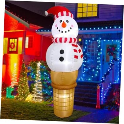 6FT Christmas Inflatables Snowman Cone Outdoor Decoration, Christmas | eBay