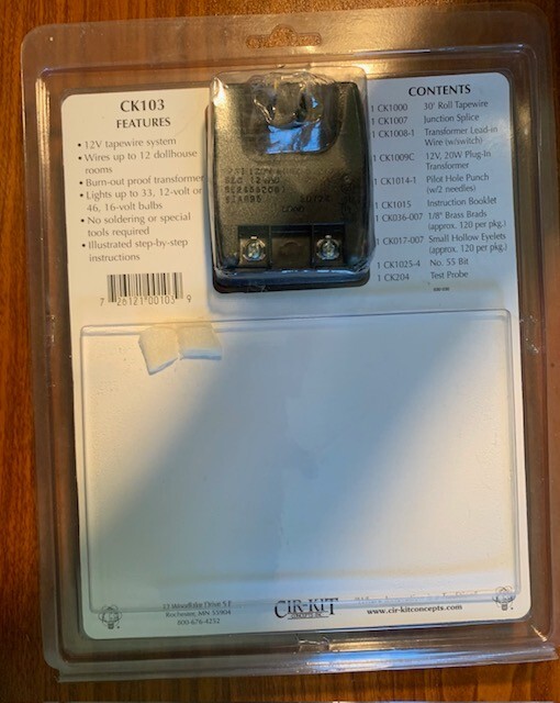 Dollhouse Cir-kit Ck103 Electrical Lighting Large House Wiring Kit for ...