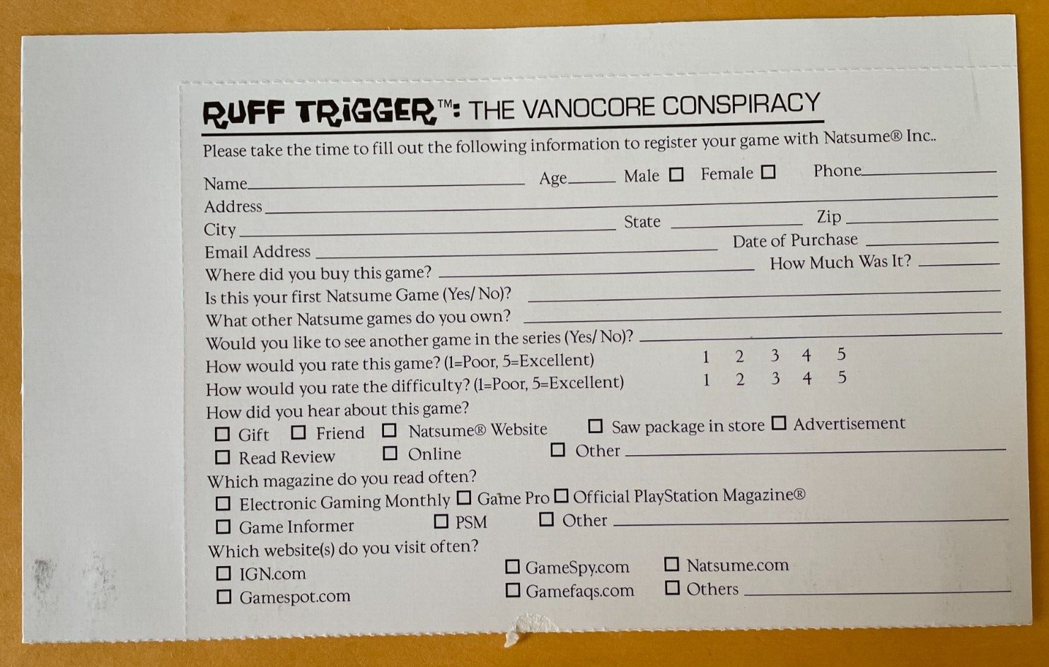 RUFF TRIGGER - The Vanocore Conspiracy PS2 Playstation 2 Cib Complete ...