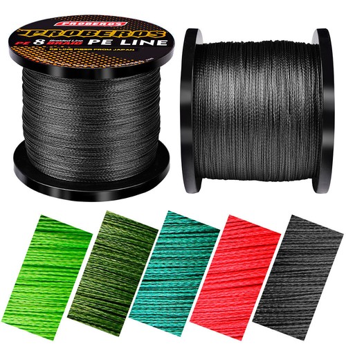 500M Angelleine Geflochtene Angelschnur 8 fach Super Strong PE 0.4# 0.6 ...
