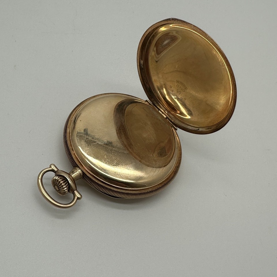 14k GOLD WALTHAM KEYSTONE POCKET WATCH 17 Jewels 19850352 5433790 585 ...