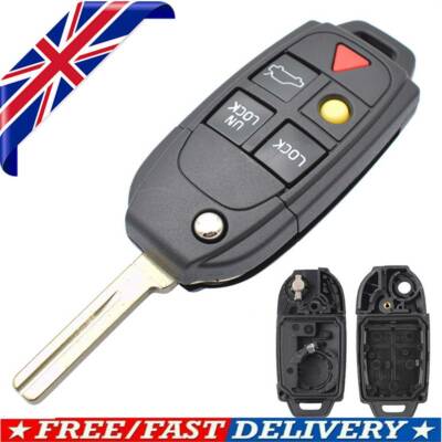 5Button Remote Key Fob Shell For VOLVO S60 S80 V70 XC70 XC90 Repair ...