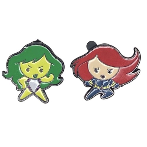 Lot Of 2 Marvel Disney Pins Kawaii Art Black Widow She Hulk Shanghai ...