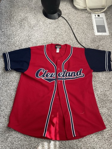 MLB Cleveland Indians Script Baseball Jersey - Blank Back - Blue - XL ...
