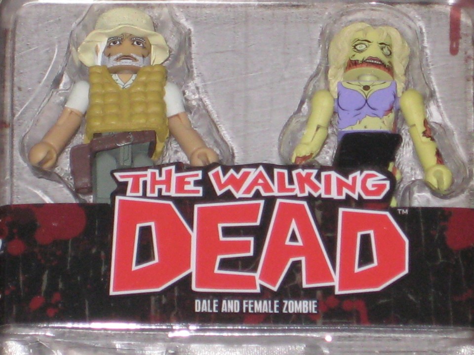 WALKING DEAD MINIMATES FIGURE 2-PACK DALE FEMALE ZOMBIE AMC KIRKMAN NEW ...