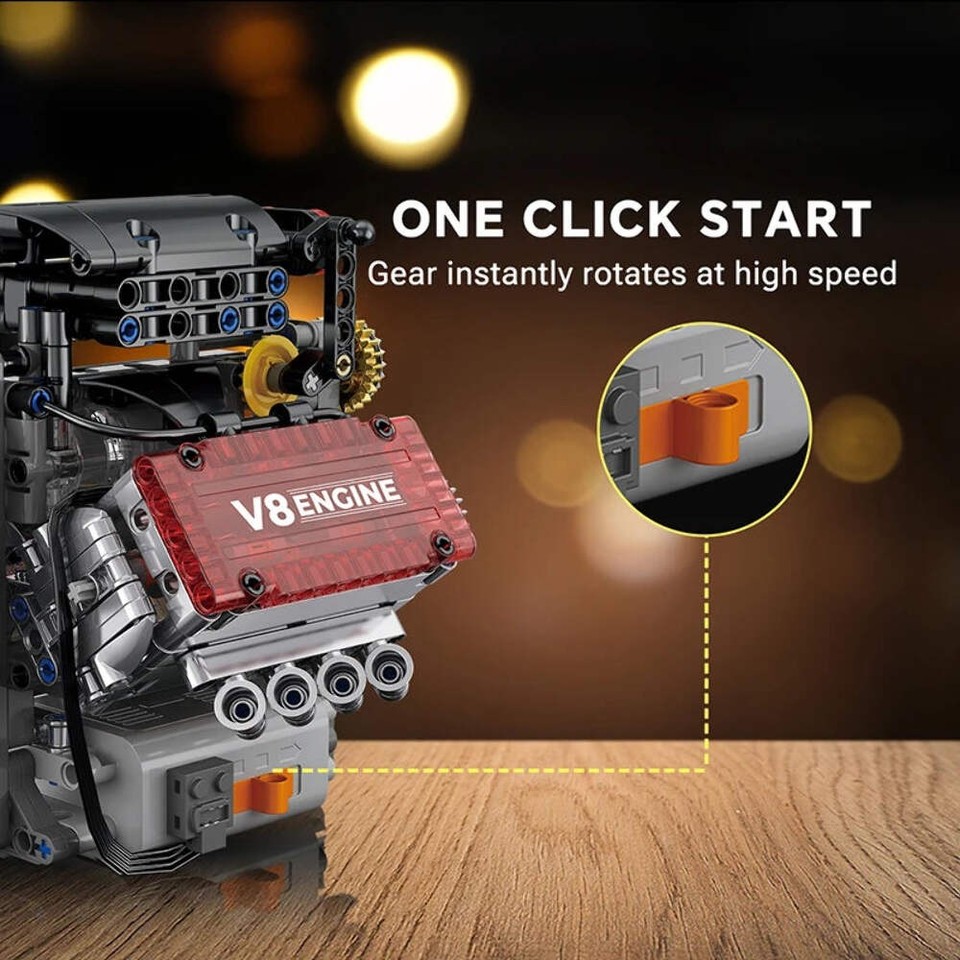 Motorized V8 Engine Simulation Model | Electric Drive Brick Car ...