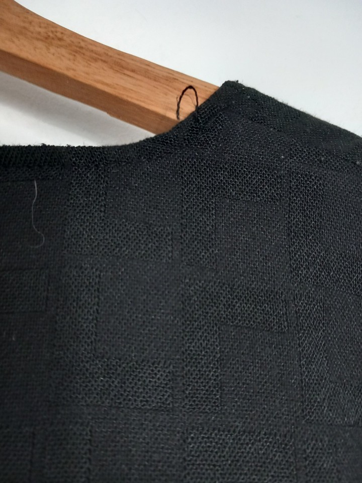 Neslay black tunic top heavyweight Greek key pocket lagenlook plus sz1 ...