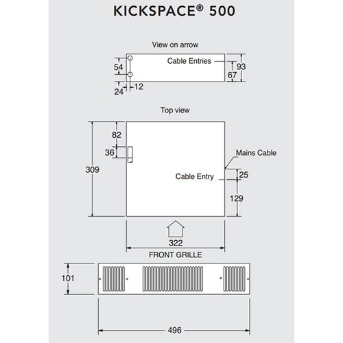 New Myson Kickspace Kitchen Plinth Heater Kickspace 500 600 800 Fan ...