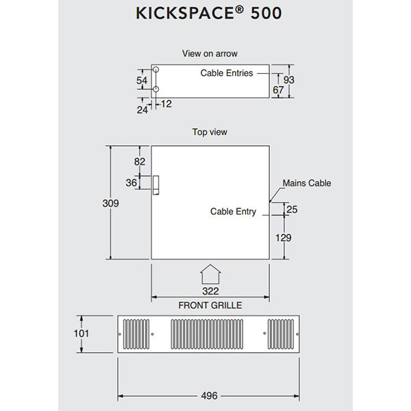 Myson Kickspace KS 500 Hydronic Plinth Heater With Grill for sale ...