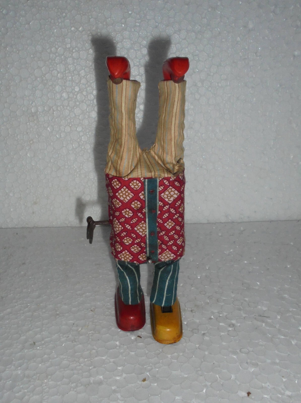 Vintage Wind Up Circus Acrobat Joker/Clown Textured Cloth Litho Tin Toy ...