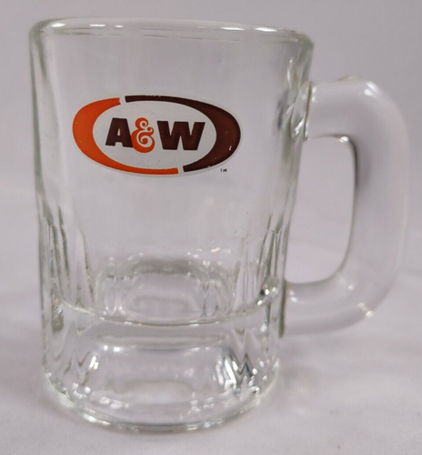 A&W Root Beer Mini Mug AW Oval Logo 3" Tall Souvenir Shot Glass Small ...