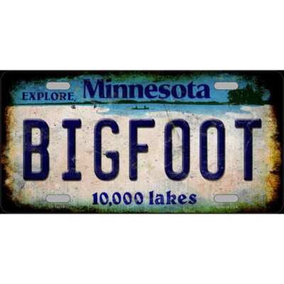 Bigfoot Minnesota Novelty Metal License Plate Tag | eBay