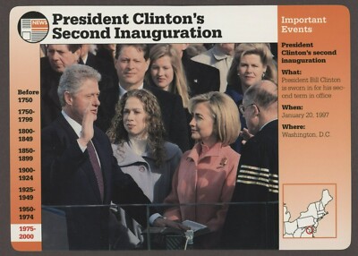 President Clintons Second Inauguration Story of America History Card ...