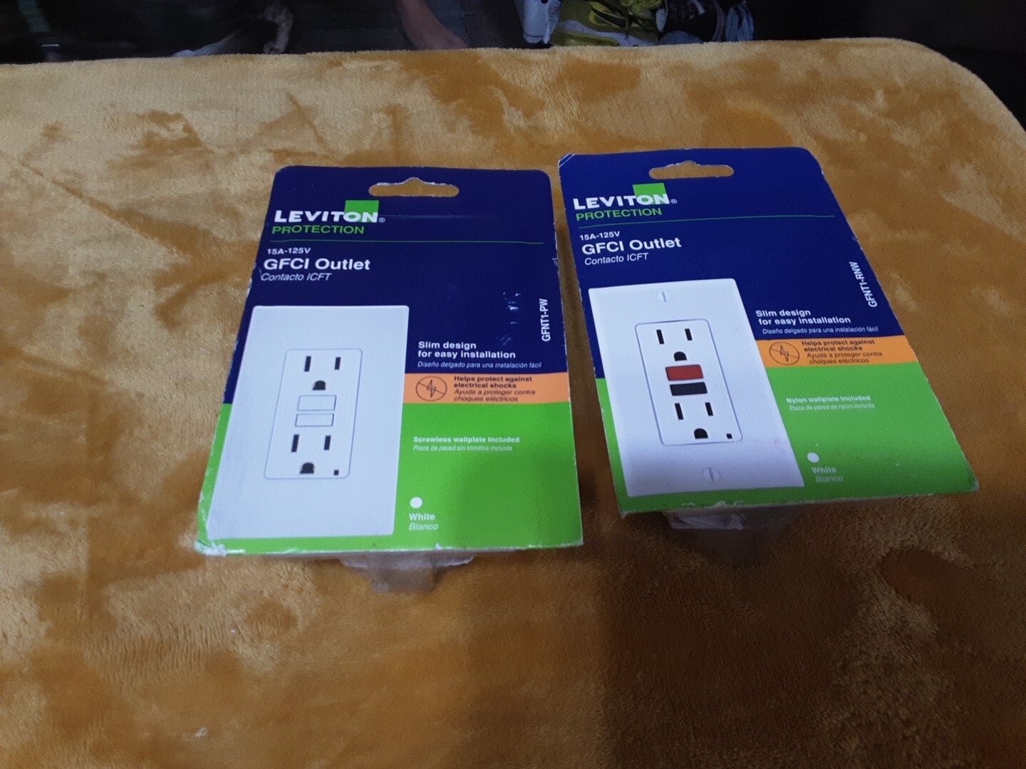 Leviton 15A-125V White GFCI Outlet Slim Design GFNT1-RNW for sale ...