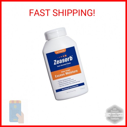 Zeasorb Excess Moisture Control Super Absorbent Foot & Body Powder ...