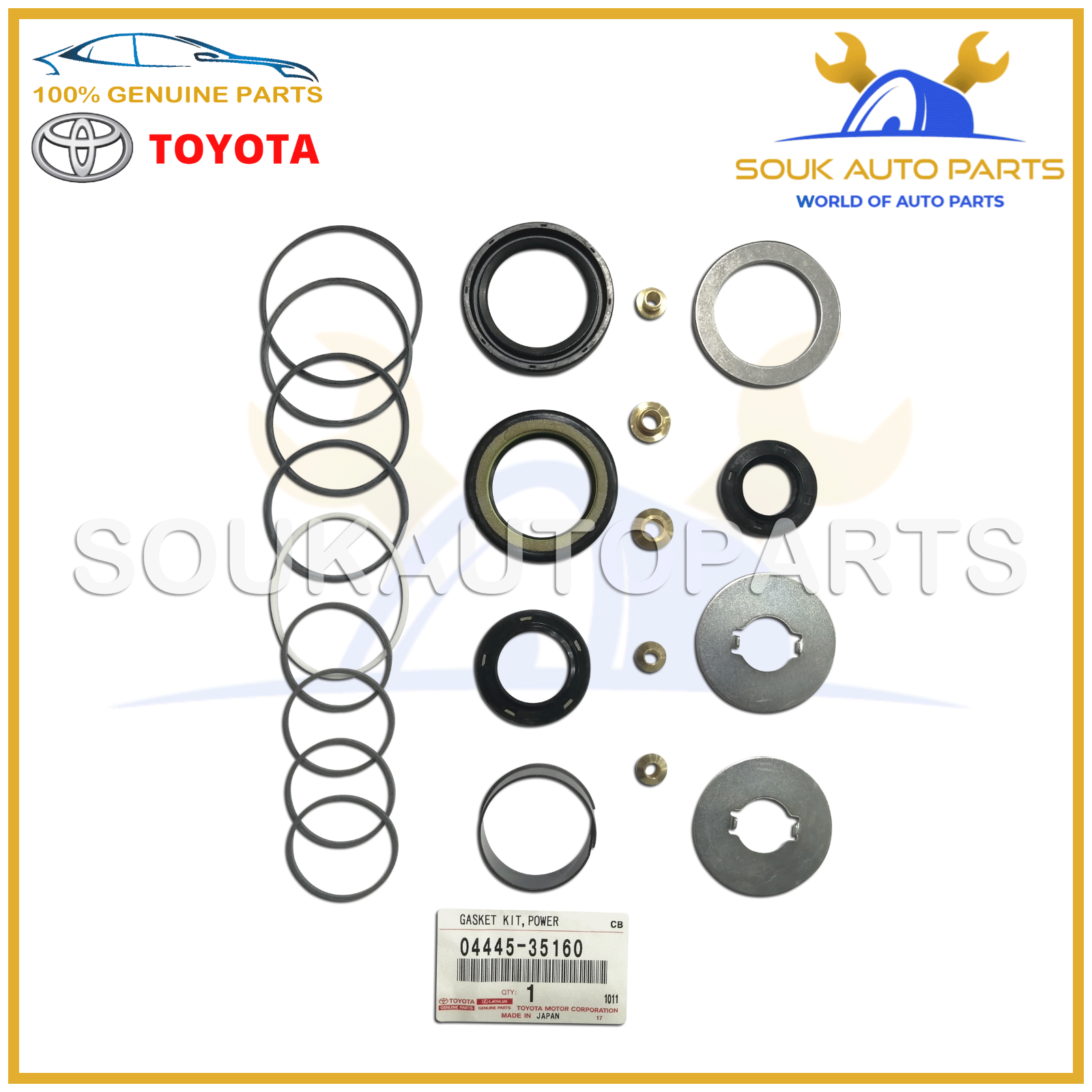 04445-35160 Genuine Toyota GASKET KIT POWER STEERING GEAR (FOR RACK ...