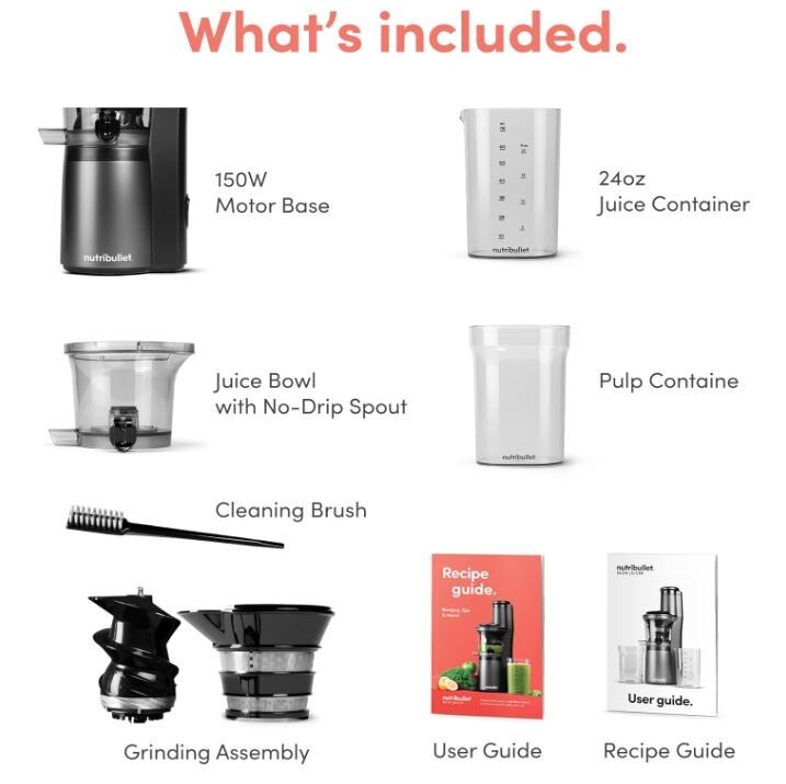 Nutribullet Slow Masticating Juicer NBJ50300 Black - Refurbished | eBay