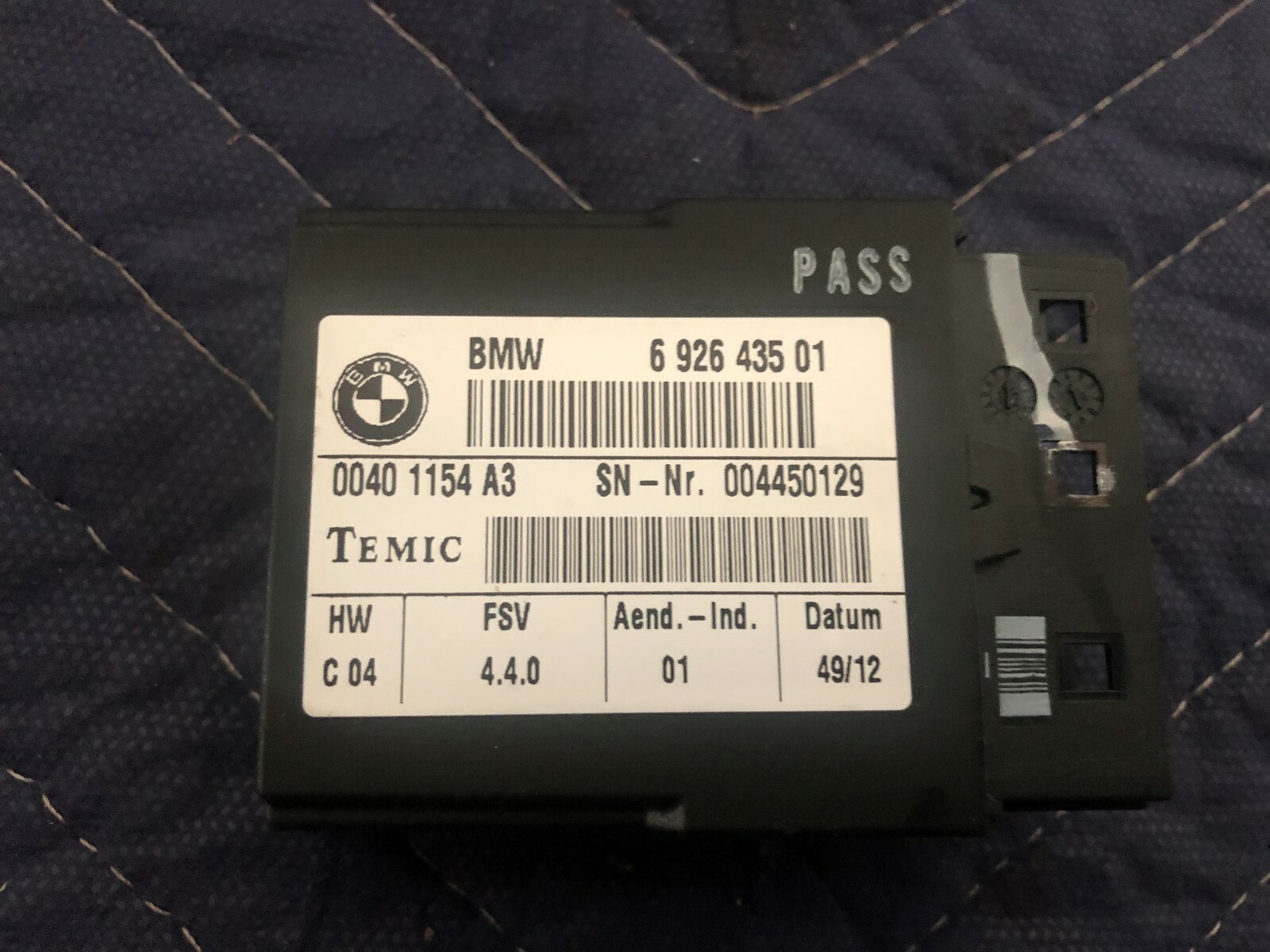 BMW OEM E70 E71 X5 X6 07-13 PWOER SEAT CONTROLE MODULE SENSOR | eBay